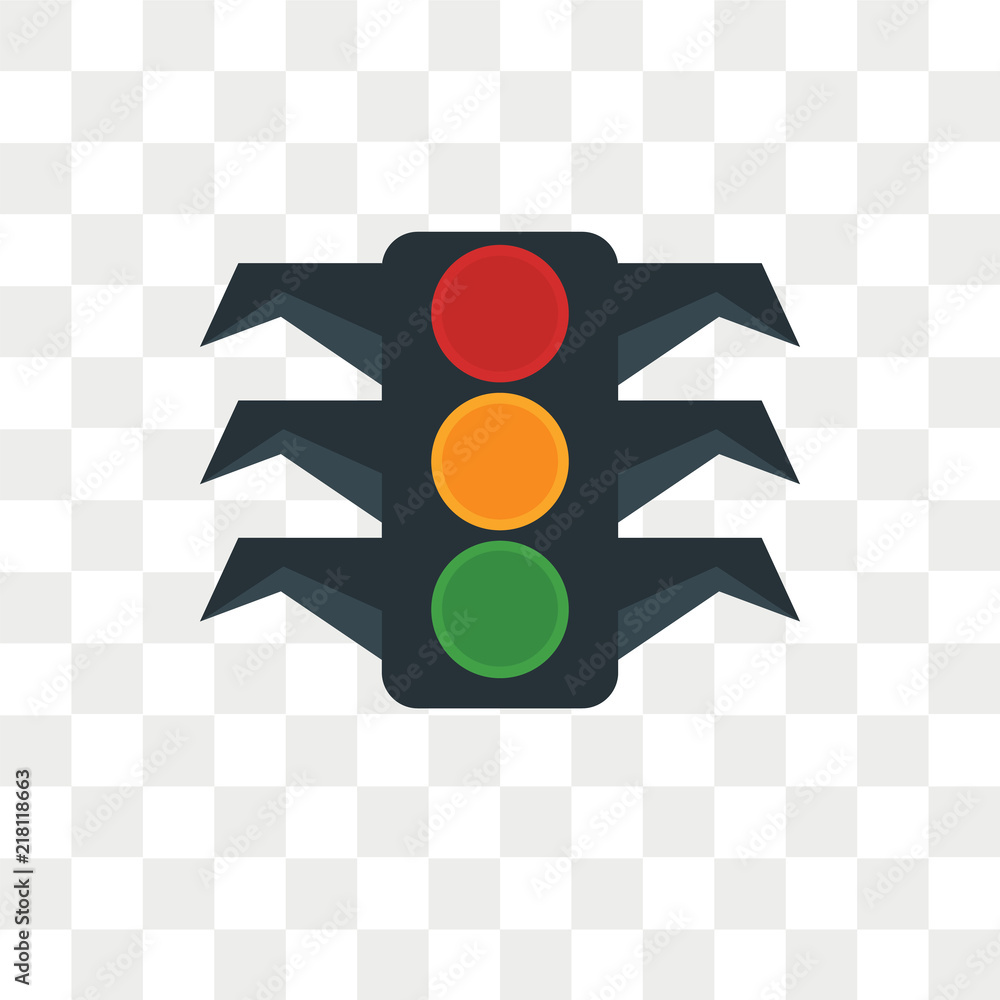 Traffic light vector icon isolated on transparent background, Traffic ...