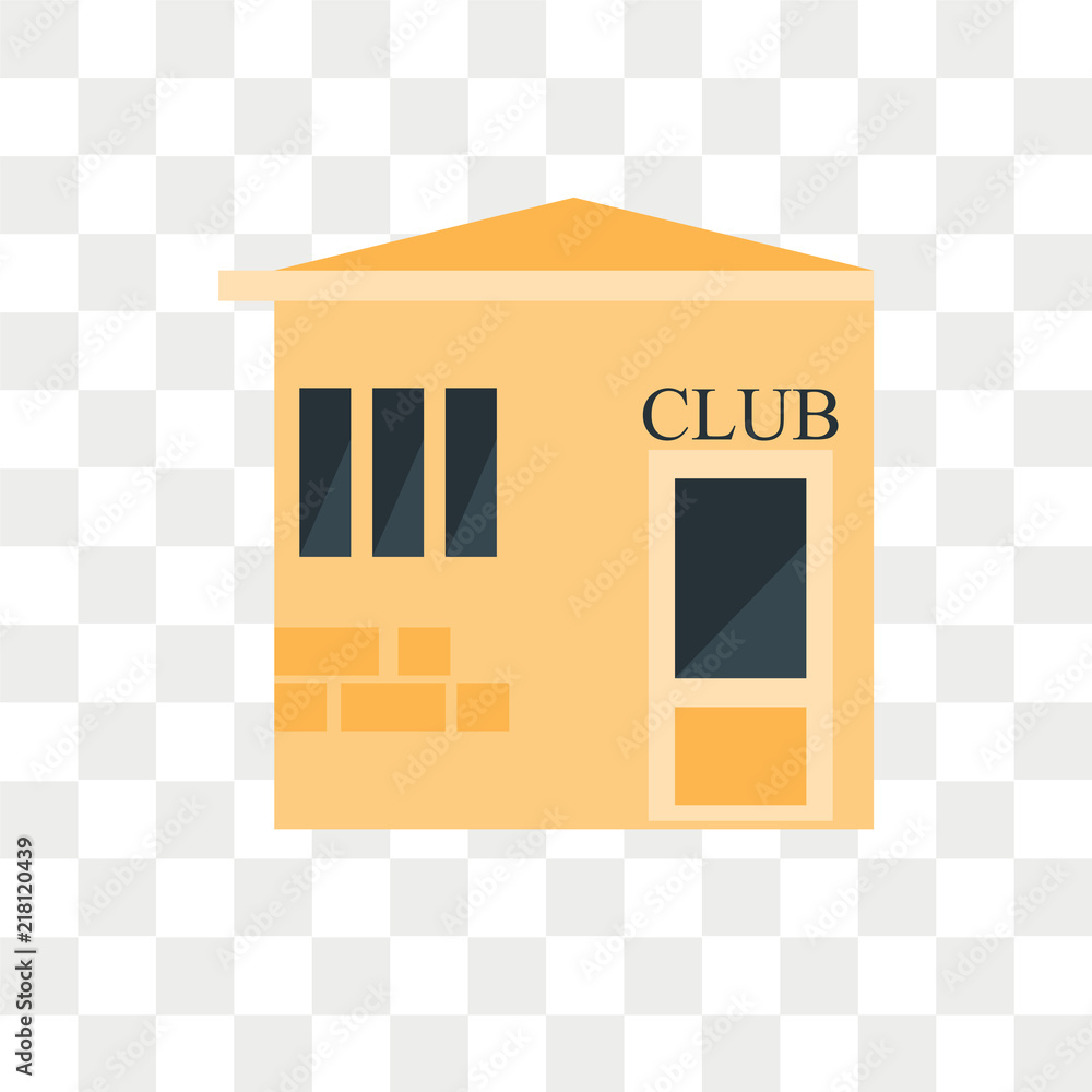 Club vector icon isolated on transparent background, Club logo design ...