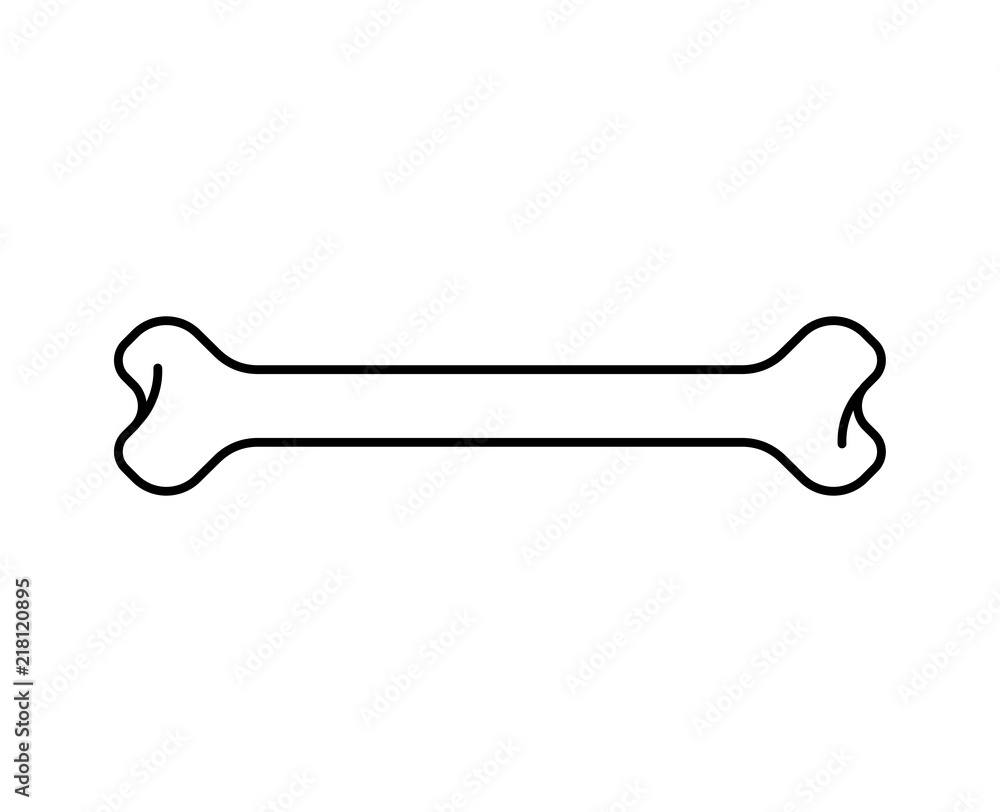 Bone isolated. Part of skeleton. Vector illustration Stock Vector ...