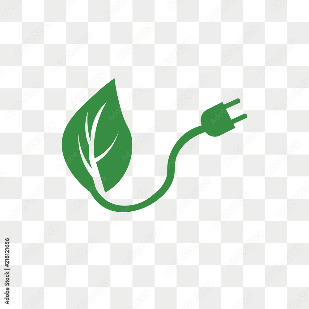 Renewable energy vector icon isolated on transparent background ...