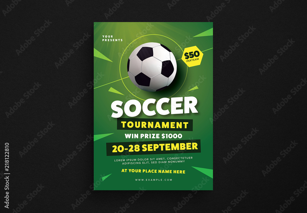 Soccer Tournament Flyer Template Soccer League Flyer Design