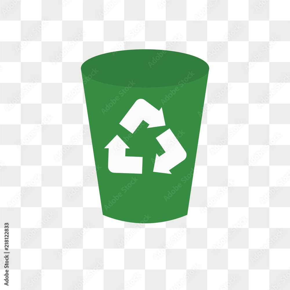 Recycle bin vector icon isolated on transparent background, Recycle bin ...