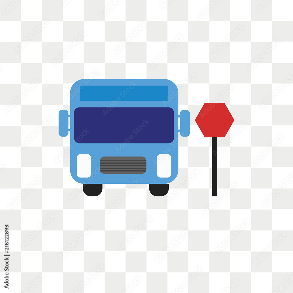 Public transport vector icon isolated on transparent background, Public ...