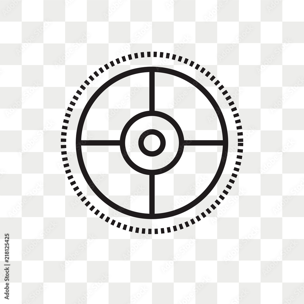 Target vector icon isolated on transparent background, Target logo ...