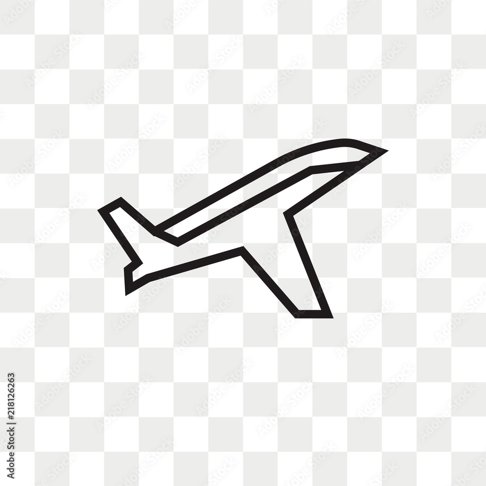 Plane vector icon isolated on transparent background, Plane logo design ...
