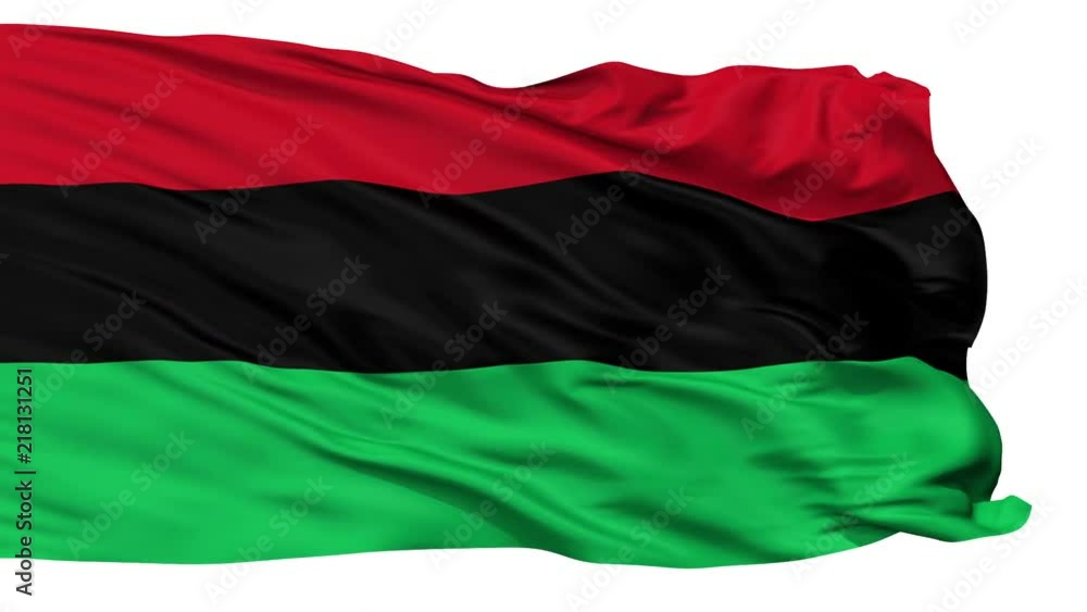 Panafrican Unia Afro American Black Liberation Flag Isolated View