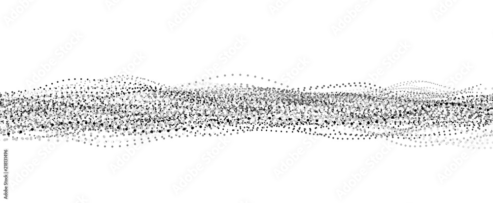 Wave of particles. Big data code representation.Graphic concept for ...
