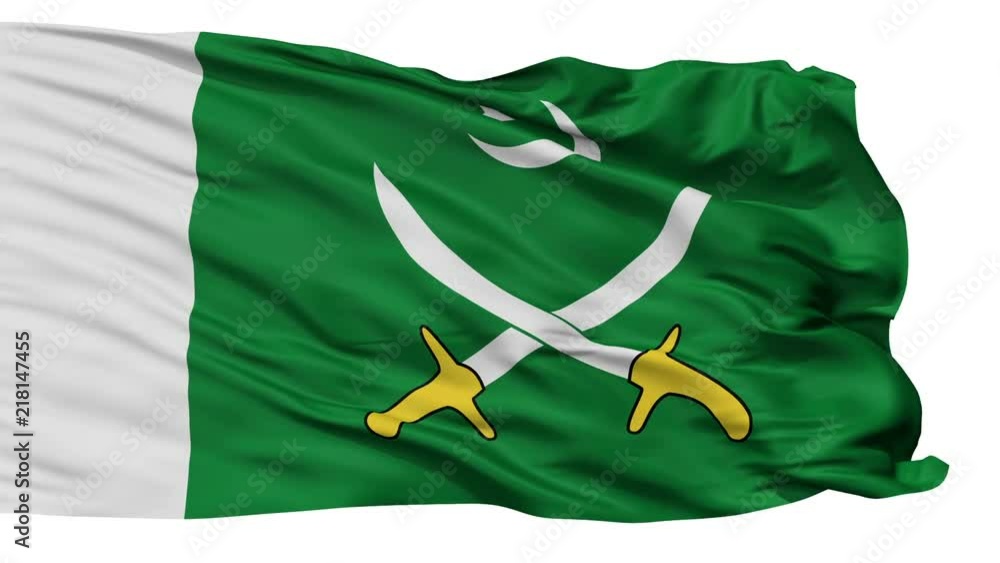 The Pakistani Army Flag, Isolated View Realistic Animation Seamless ...