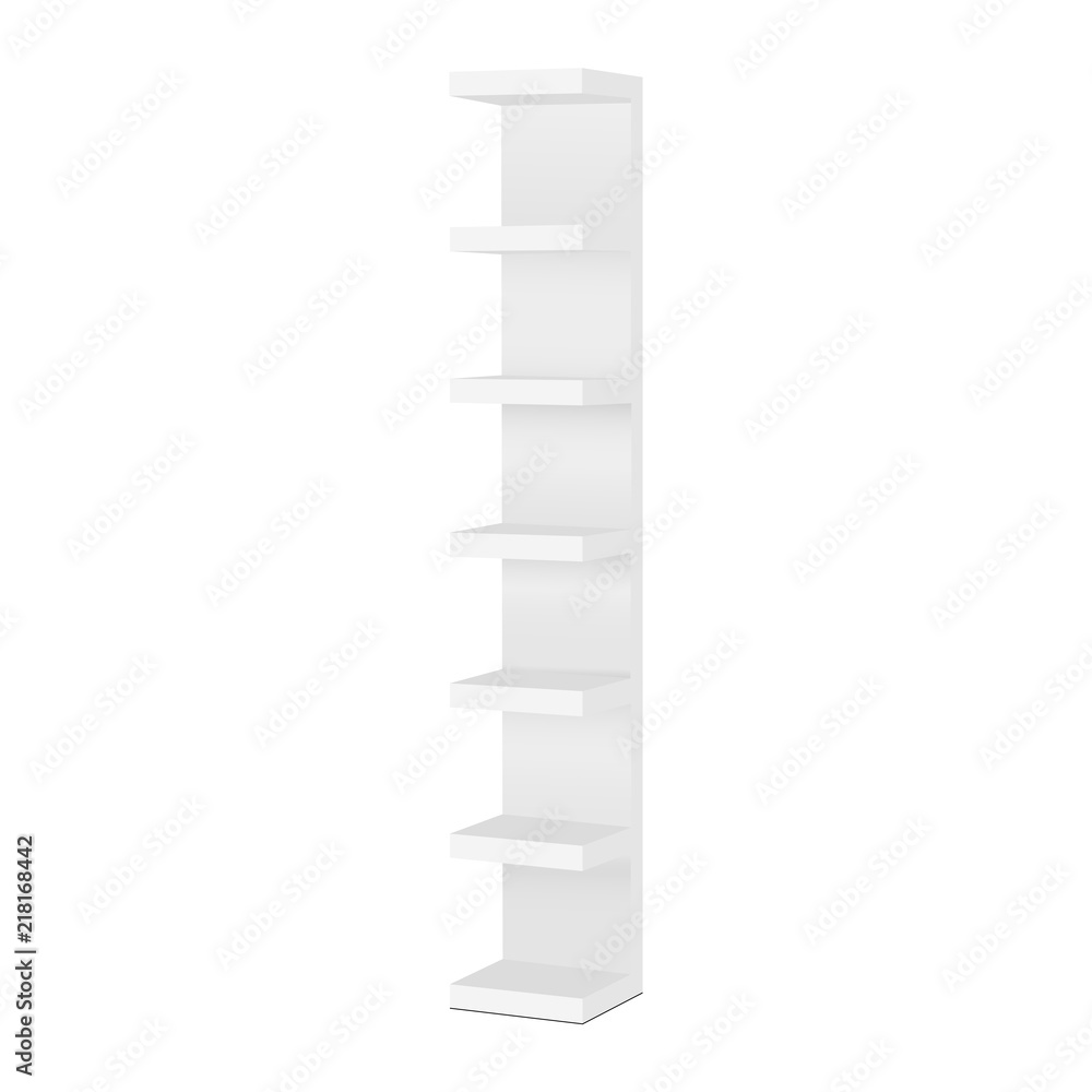 Wall shelf unit isolated on white background. Vector illustration Stock ...