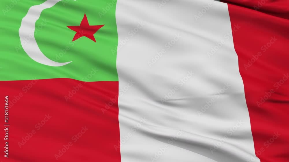 Muscogee Csa Indian Flag, Closeup View Realistic Animation Seamless ...