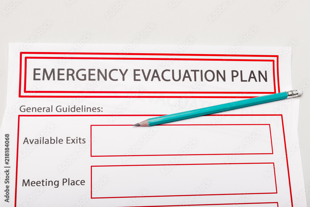 Emergency evacuation plan Stock Photo | Adobe Stock