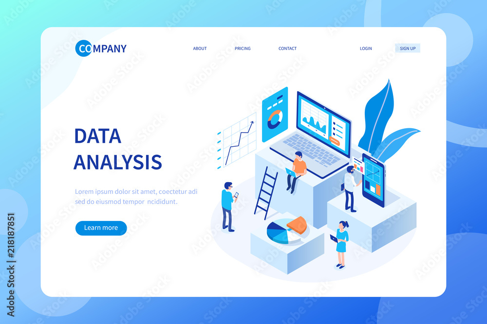 data analysis Stock Vector | Adobe Stock