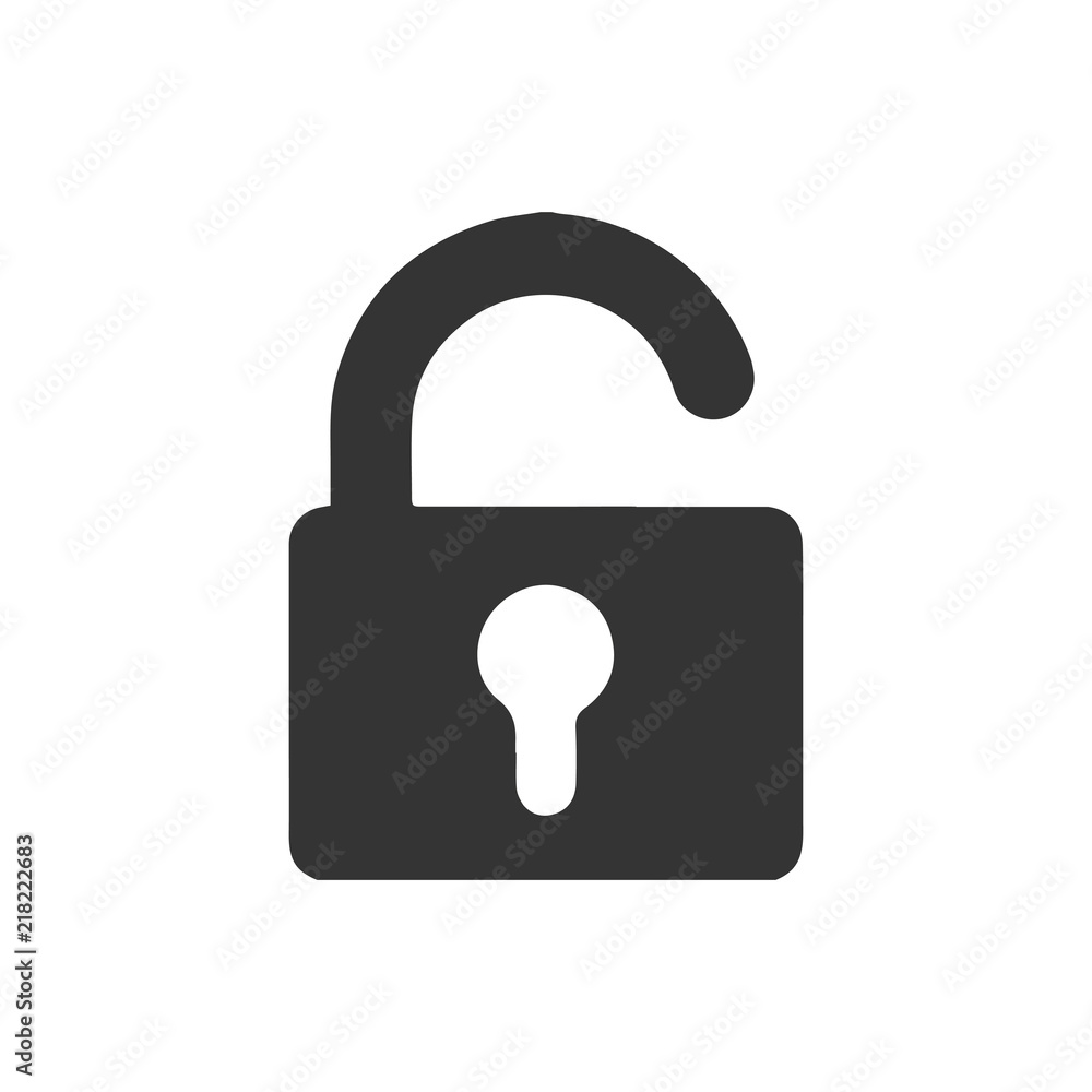 Padlock Unlock icon Stock Vector | Adobe Stock