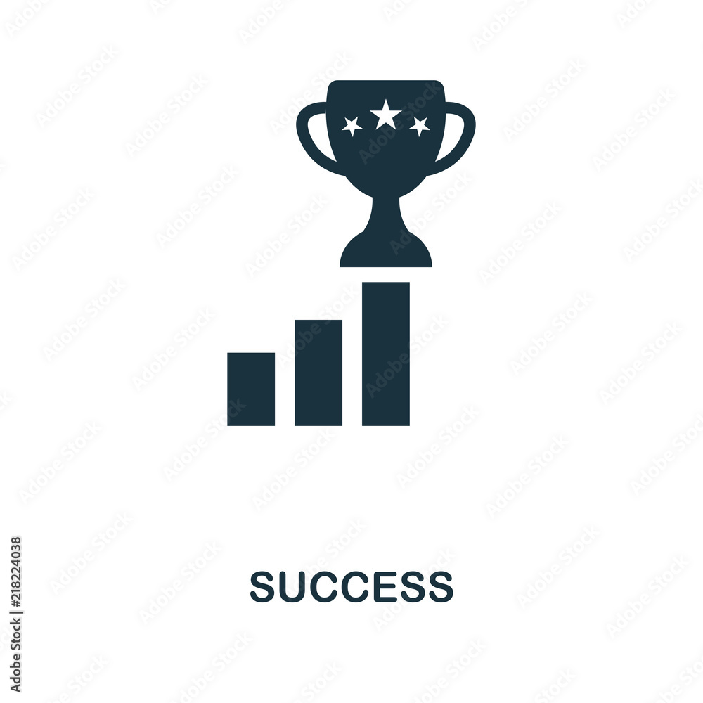 Success icon. Monochrome style icon design from project management icon ...