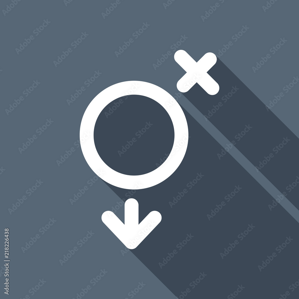 gender symbol. linear symbol. simple transgender icon. White fla Stock ...