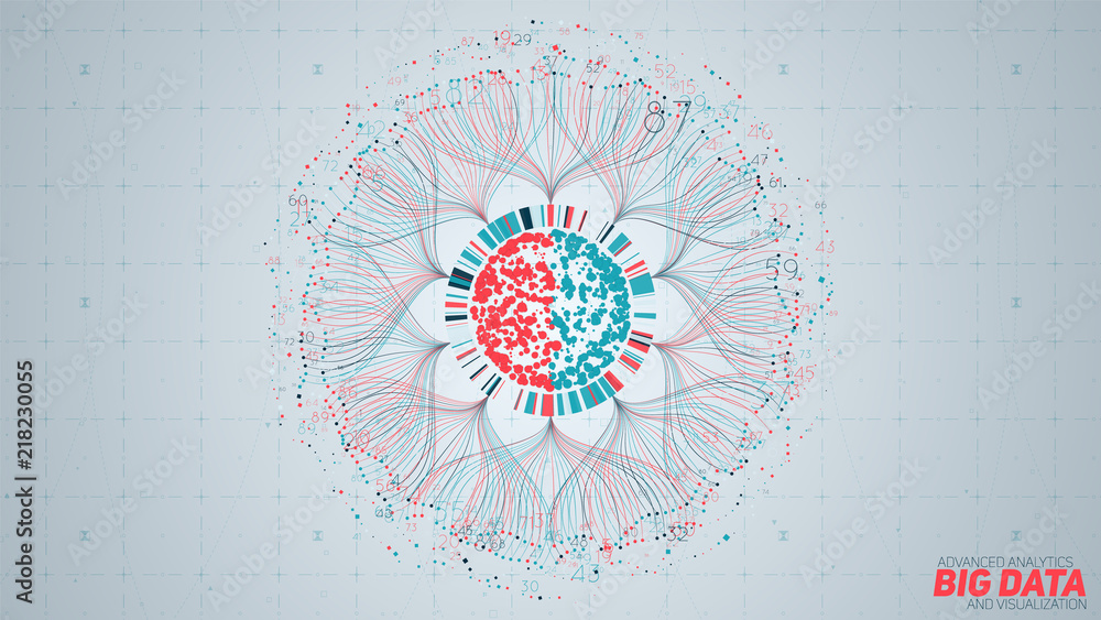 Big data circular visualization. Futuristic infographic. Information ...