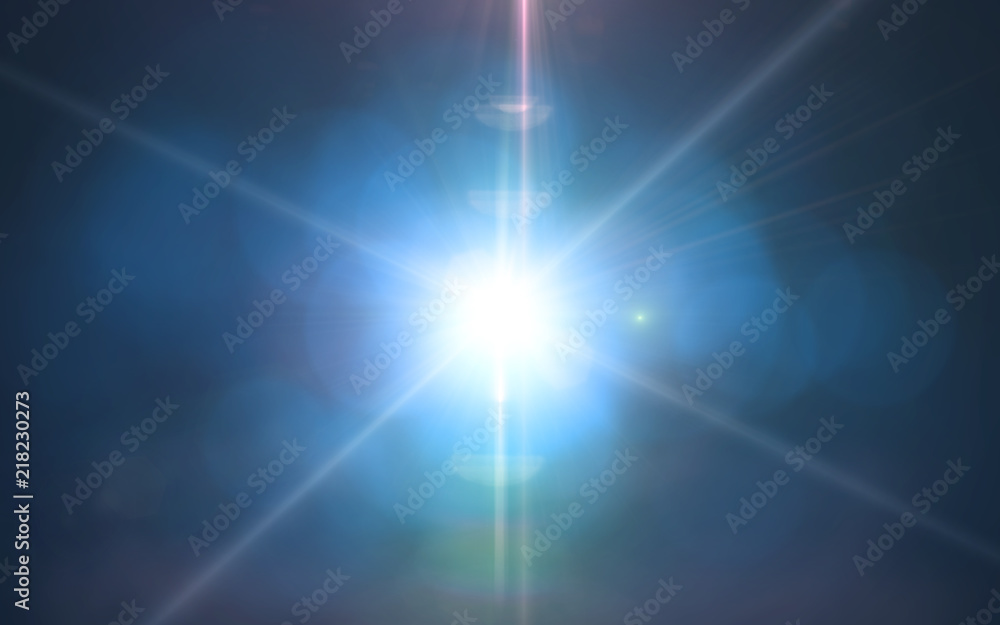 Abstract digital lens flare light.Beautiful sunlight effect.natural ...