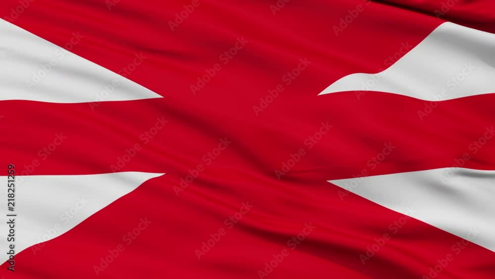 Turkish Land Forces Command Flag, Closeup View Realistic Animation ...