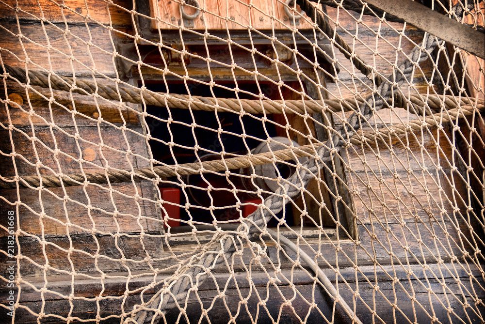 Poster The old cannon cannon in the embrasure behind the network – Wall ...