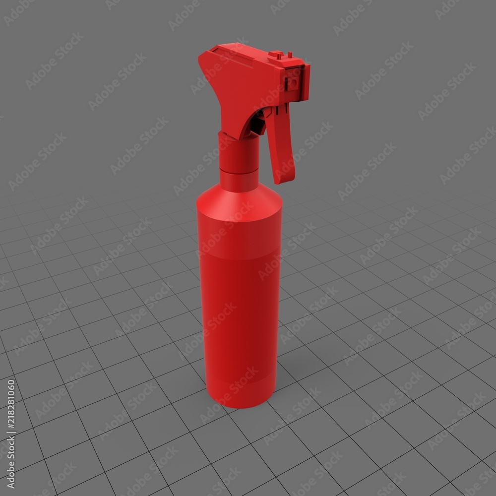 Cylindrical liquid spray bottle Stock 3D asset | Adobe Stock