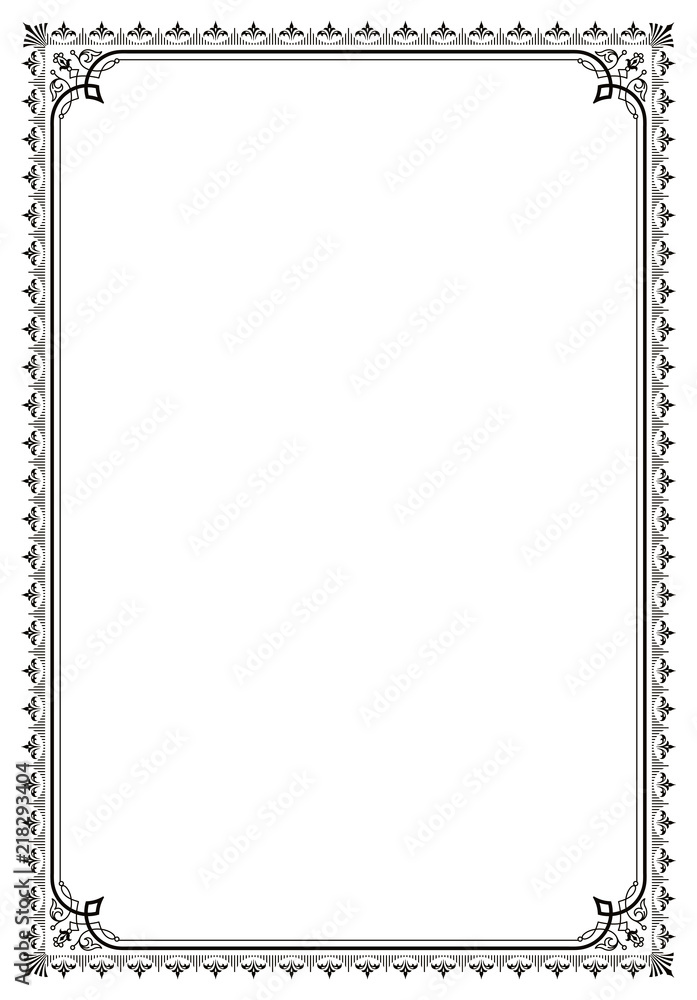 Decorative border frame certificate template Stock Vector | Adobe Stock