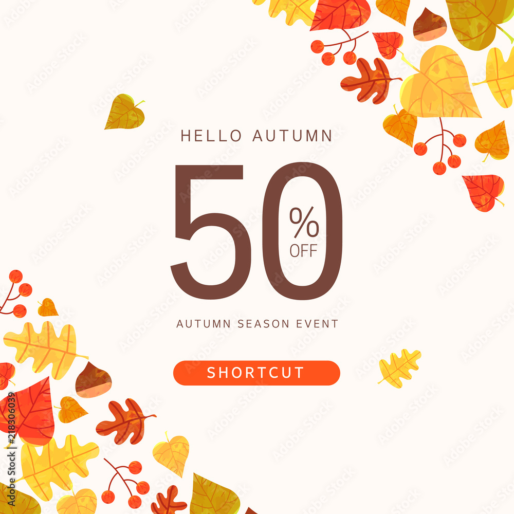 Autumn pop-up illustration Stock ベクター | Adobe Stock