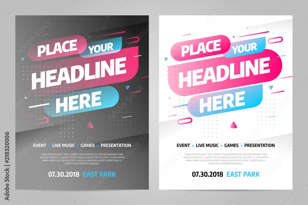 Vector layout design template for event. Eps10 vector. Stock Vector ...