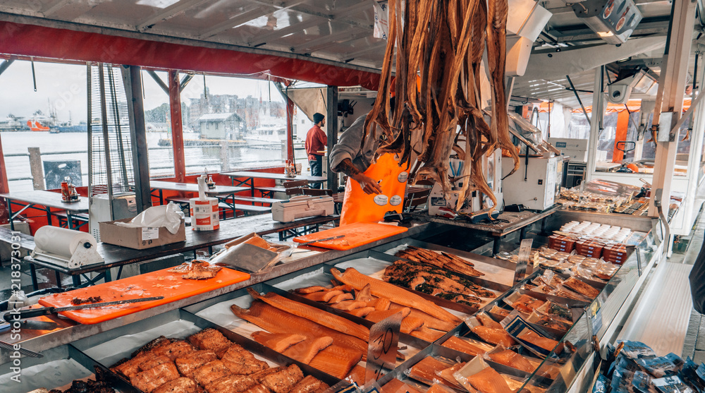 Scandinavian fish market Stock Photo | Adobe Stock