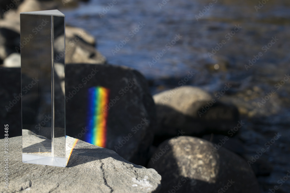 Prism casting a rainbow Stock Photo | Adobe Stock