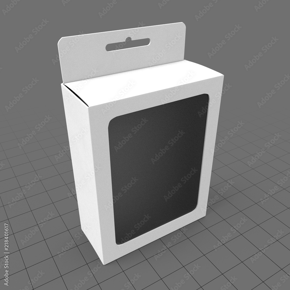 Hanging packaging with window Stock 3D asset | Adobe Stock