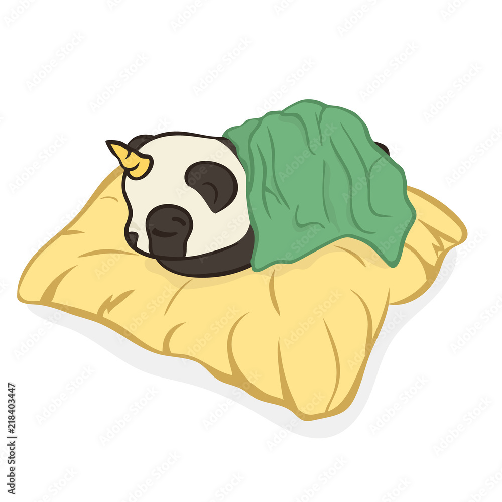 Panda Bear Sleeping Cartoon