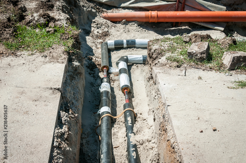 District heating. Underground district heating pipeline system ...