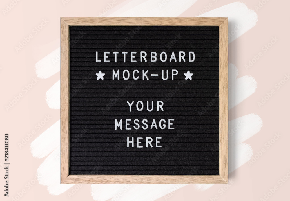 Black Letterboard Mockup Stock Template | Adobe Stock