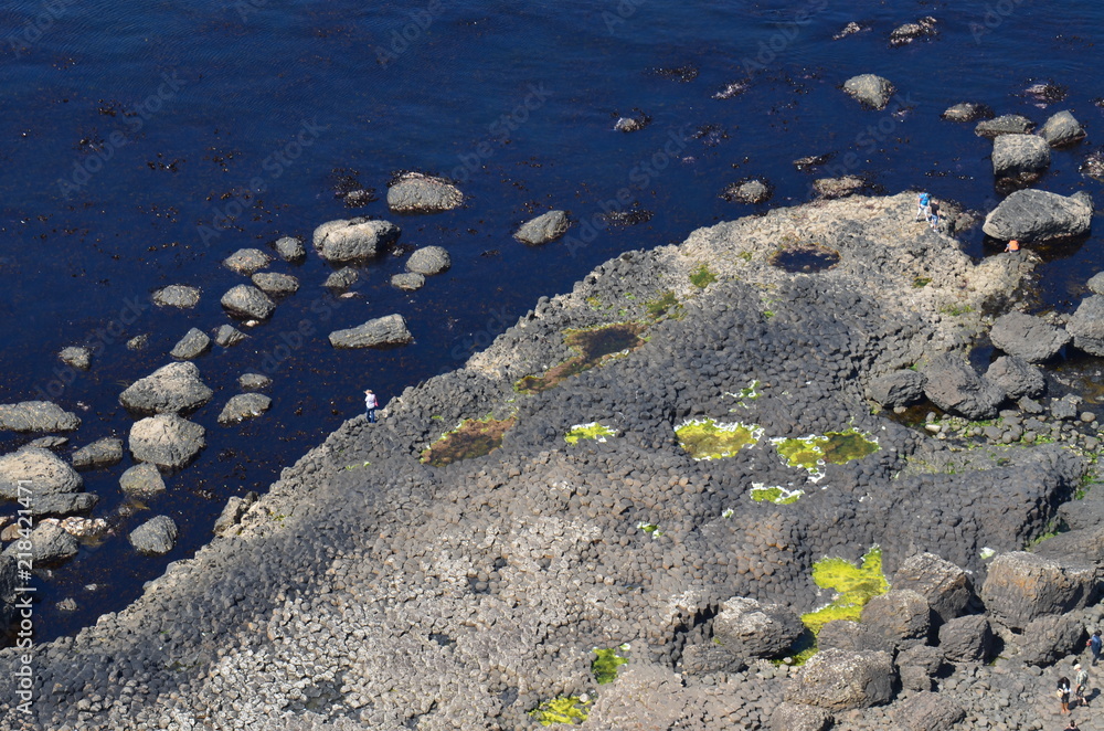 Selciato del gigante vista aerea delle colonne basaltiche Photos ...