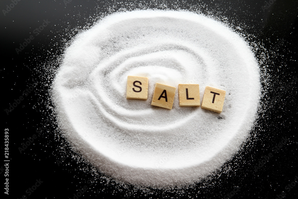 Salt background / Salt, table salt or common salt is a mineral composed ...