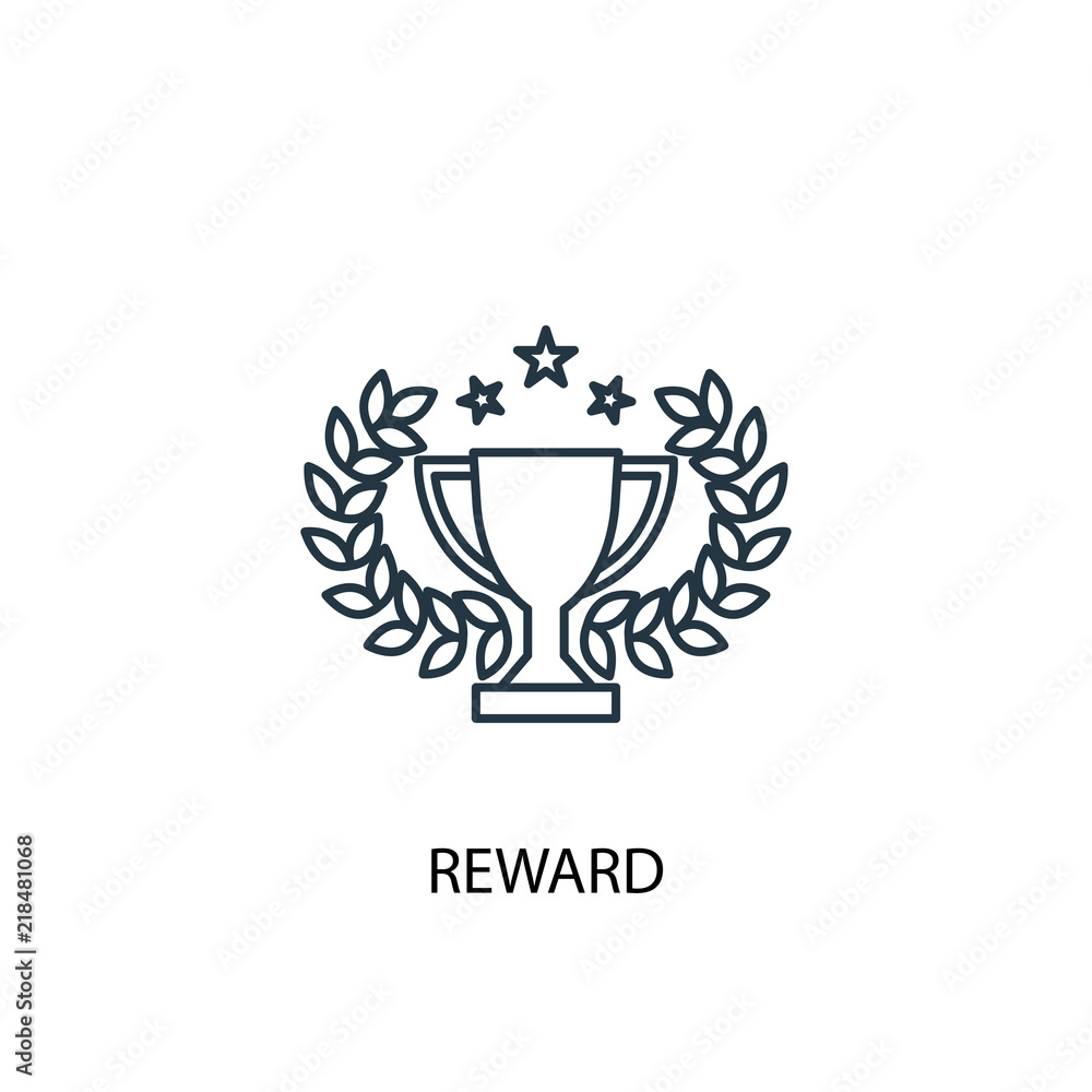 reward concept line icon. Simple element illustration. reward concept ...
