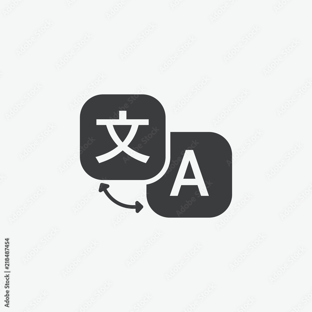 Translation Language Vector Icon Stock Vector | Adobe Stock