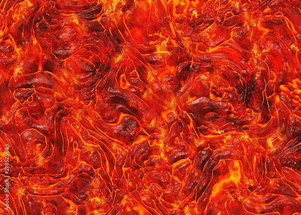 heat red lava texture of eruption volcano Stock Illustration | Adobe Stock