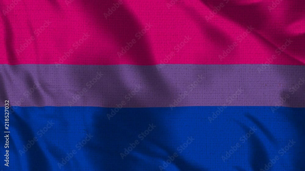 Bisexual Flag - Realistic 4K - 60 fps flag waving in the wind. Seamless loop with highly ...