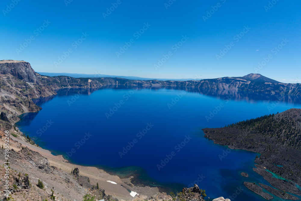 Crater lake in Oregon, the deepest lake in North America Stock Photo ...