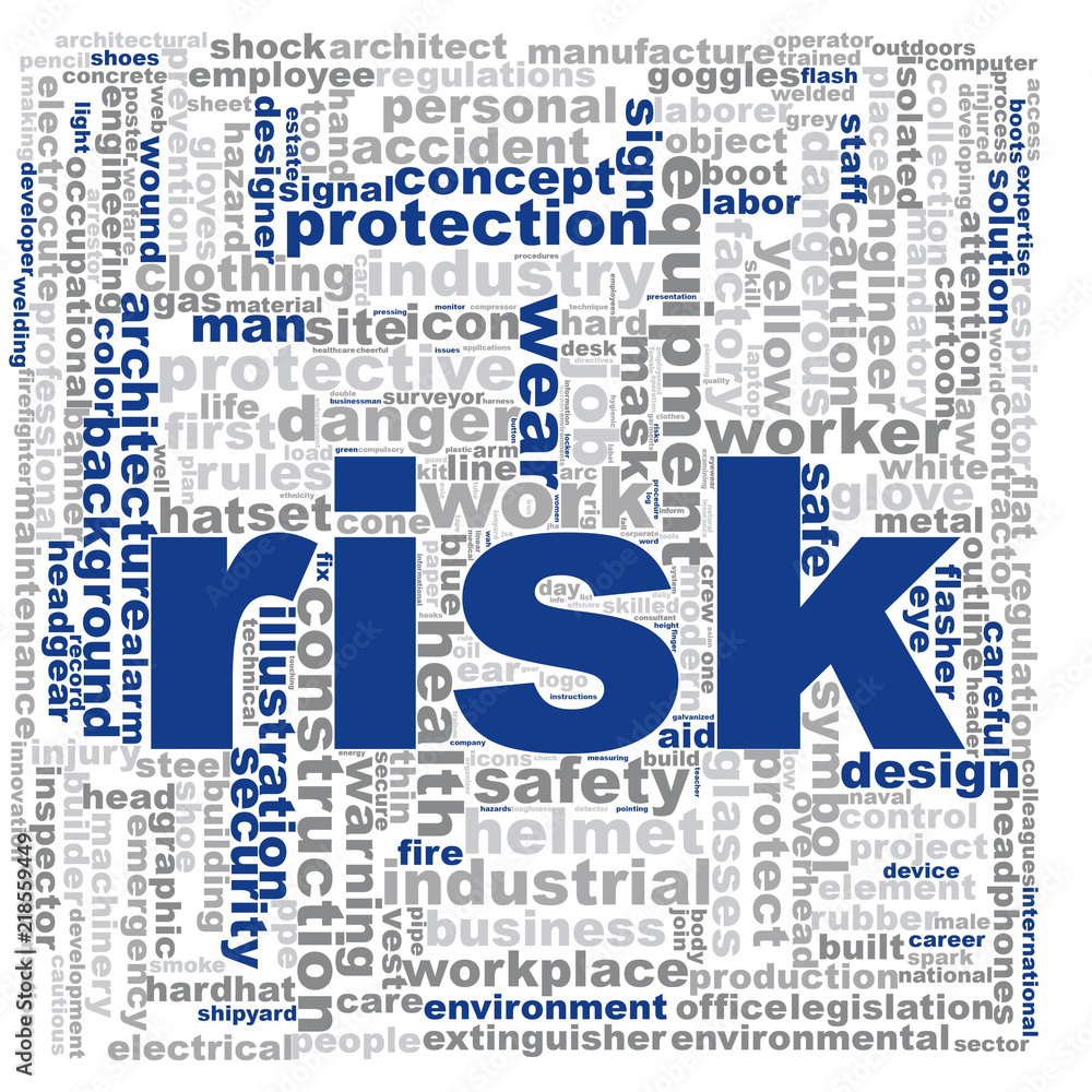 Risk word cloud Stock Photo | Adobe Stock