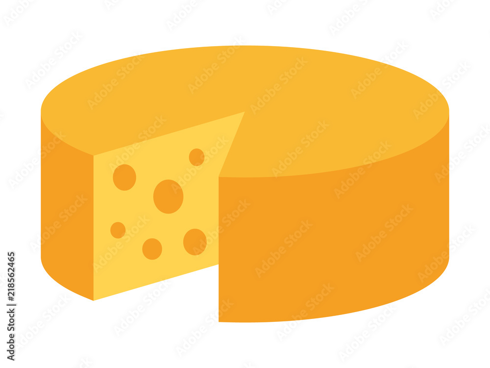 Wheel Of Cheese Vector