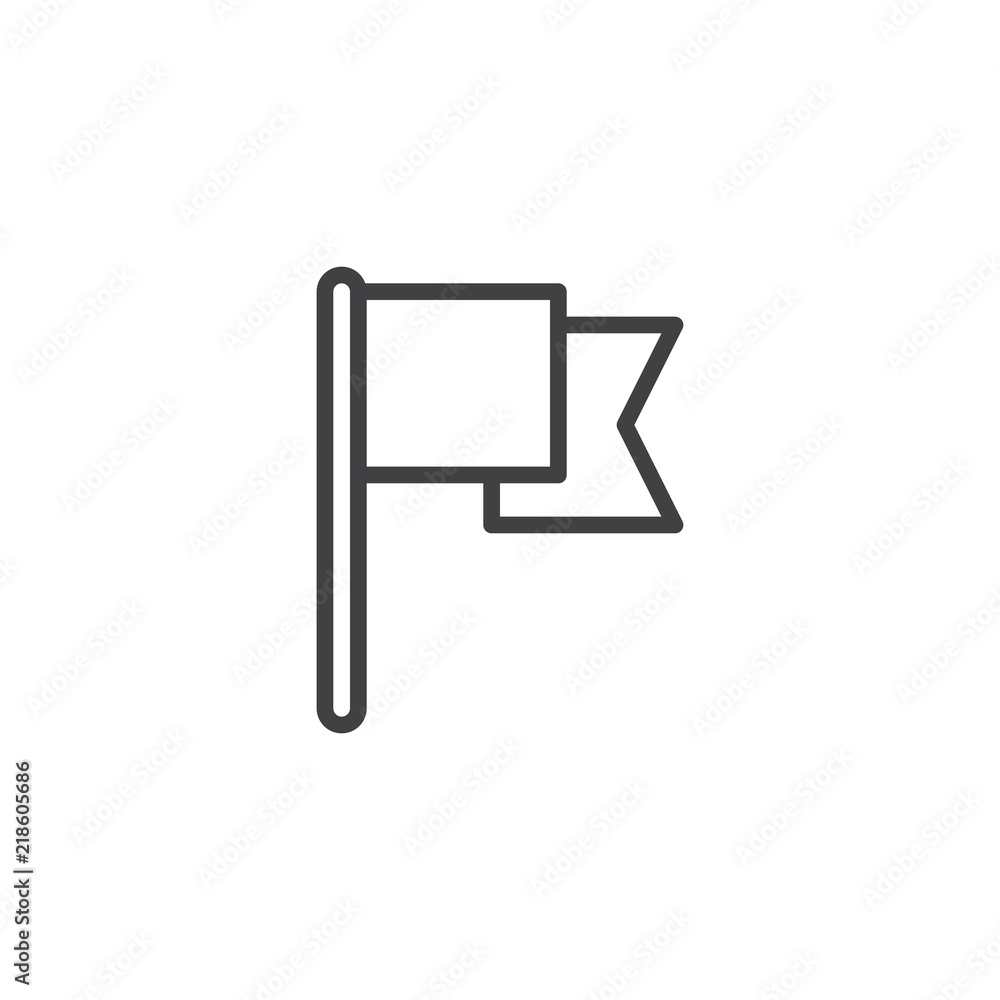 Flag outline icon. linear style sign for mobile concept and web design ...