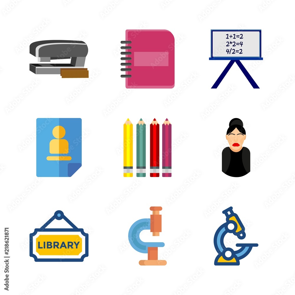 education icons set. letter, write, mock up and sheet graphic works ...