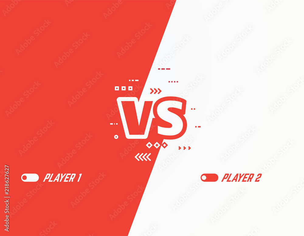 Versus vector template background. Battle or competition concept ...