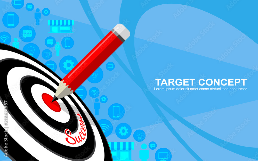 Target marketing business strategy template design. Darts target ...