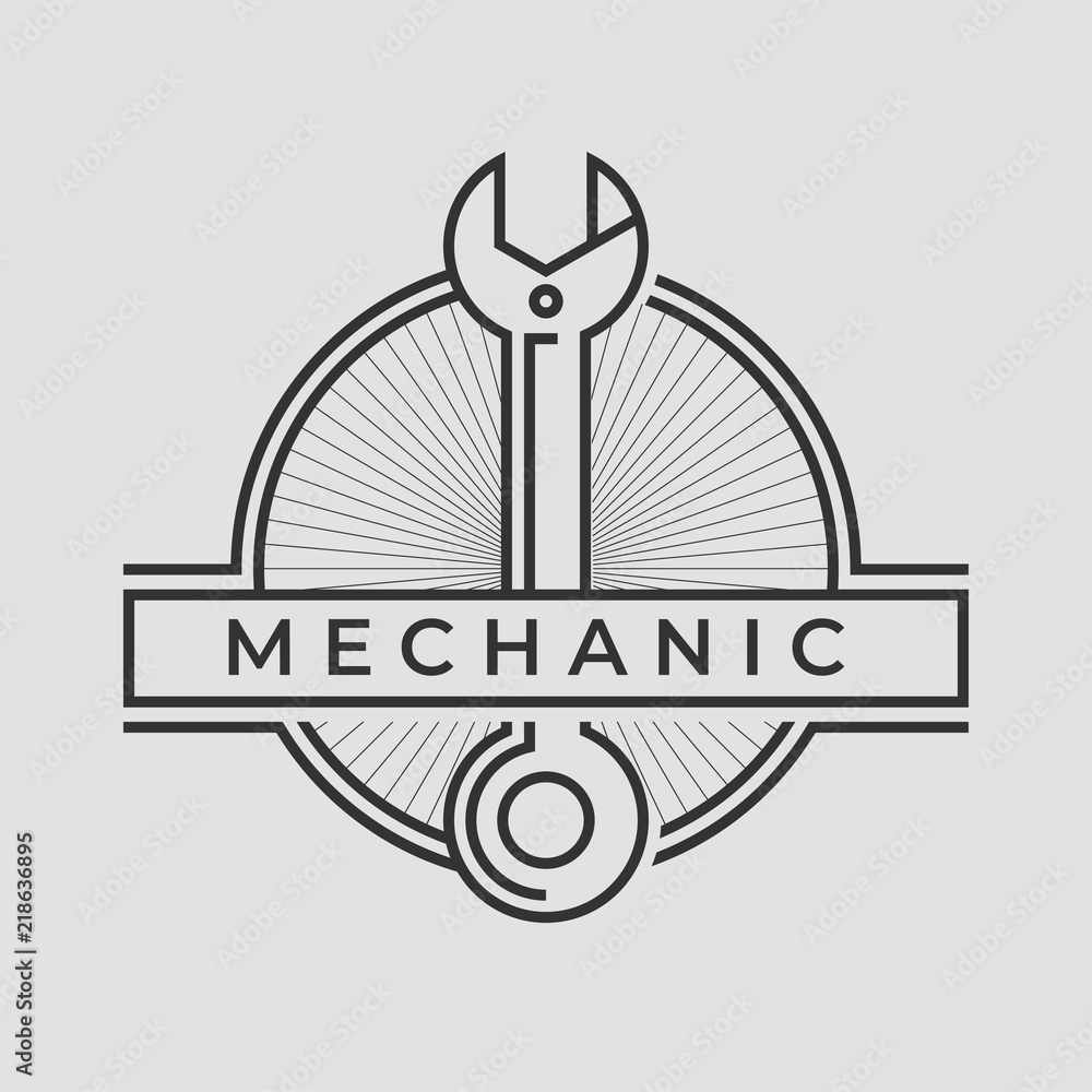 Auto mechanic service. Mechanic service logo set. Repair service auto ...