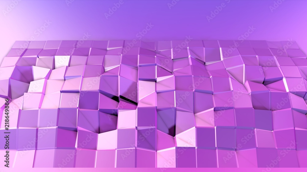3d render of abstract geometric background with modern gradient colors ...