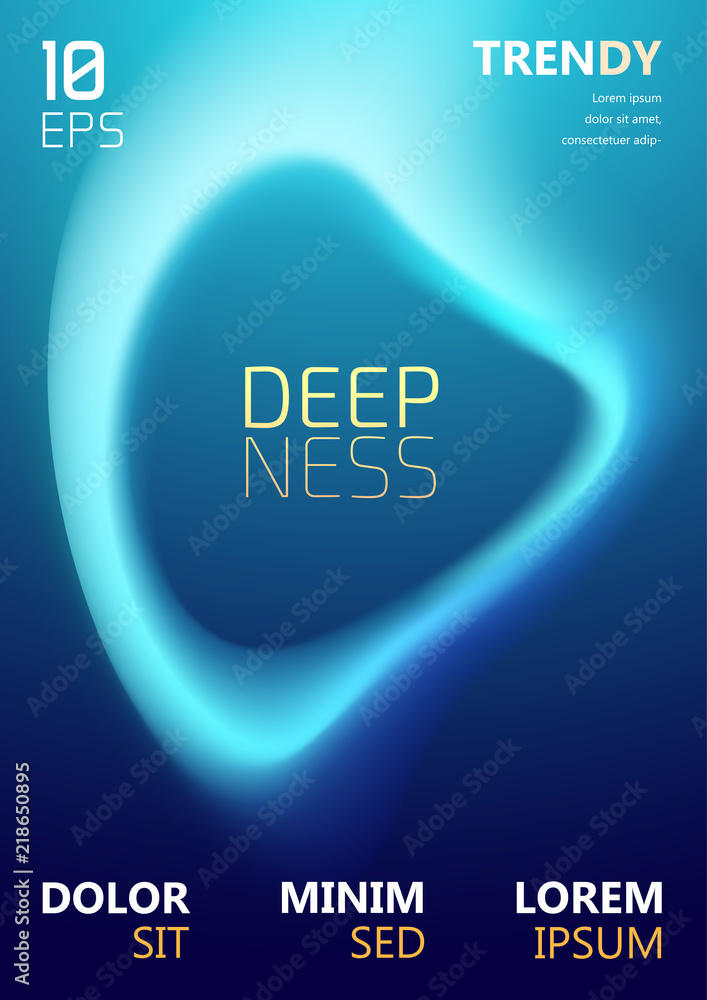 Trendy Fluid Blurred Gradient A4 Poster Design. Modern Background for ...