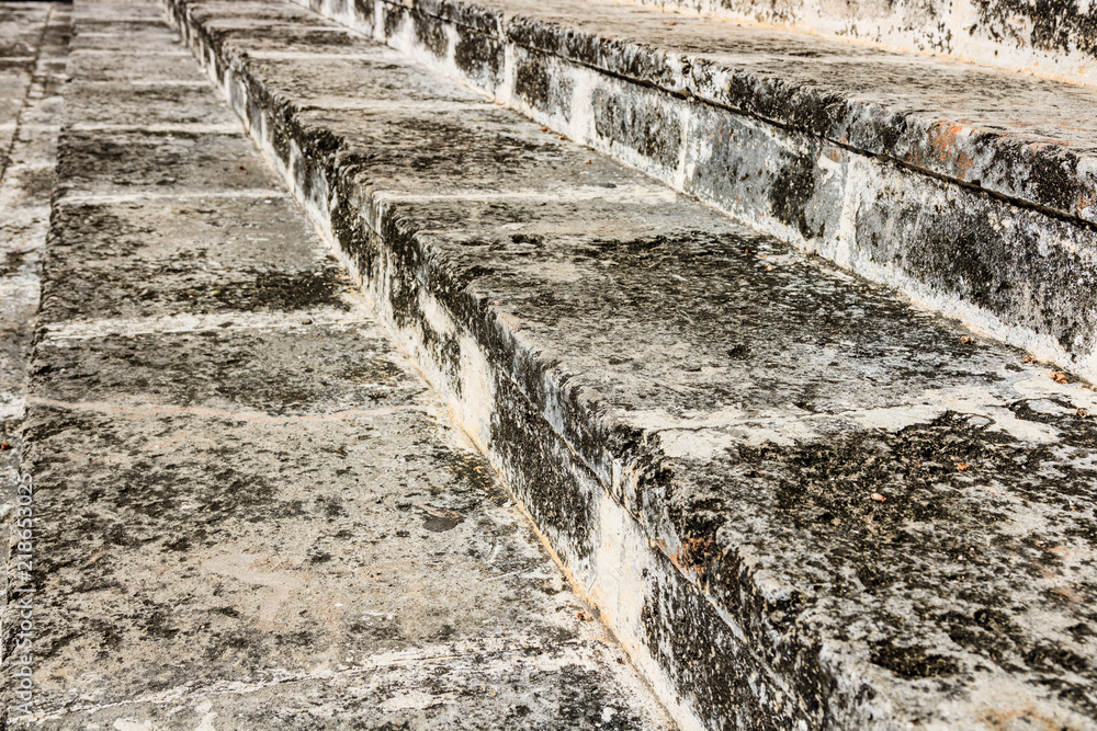 Old colonial stairs in Havana, Cuba. Concrete texture. Stock Photo ...